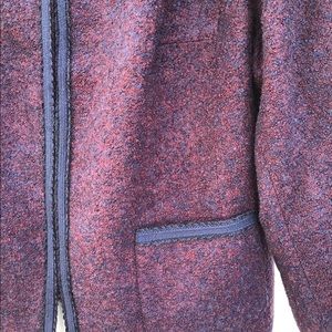 Talbots | Jackets & Coats | Nwt Talbots Navy Maroon Boiled Wool Lined ...